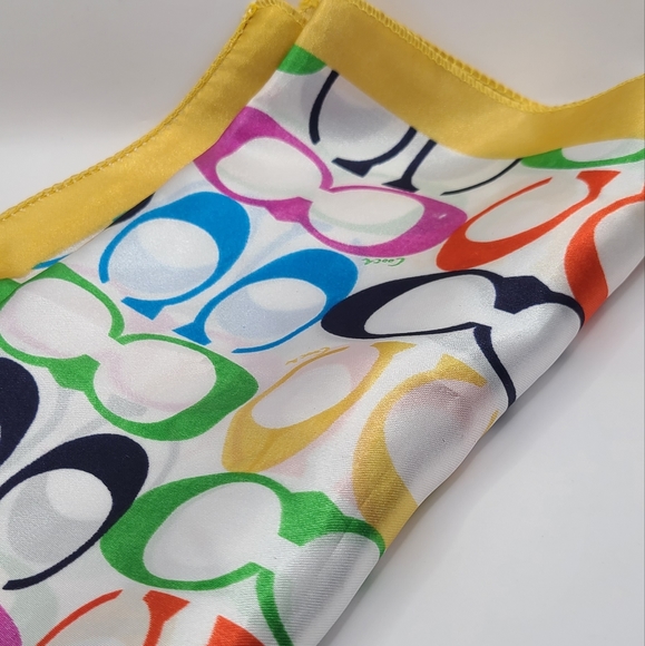 Coach | Accessories | Coach Multi Colored Scarf | Poshmark